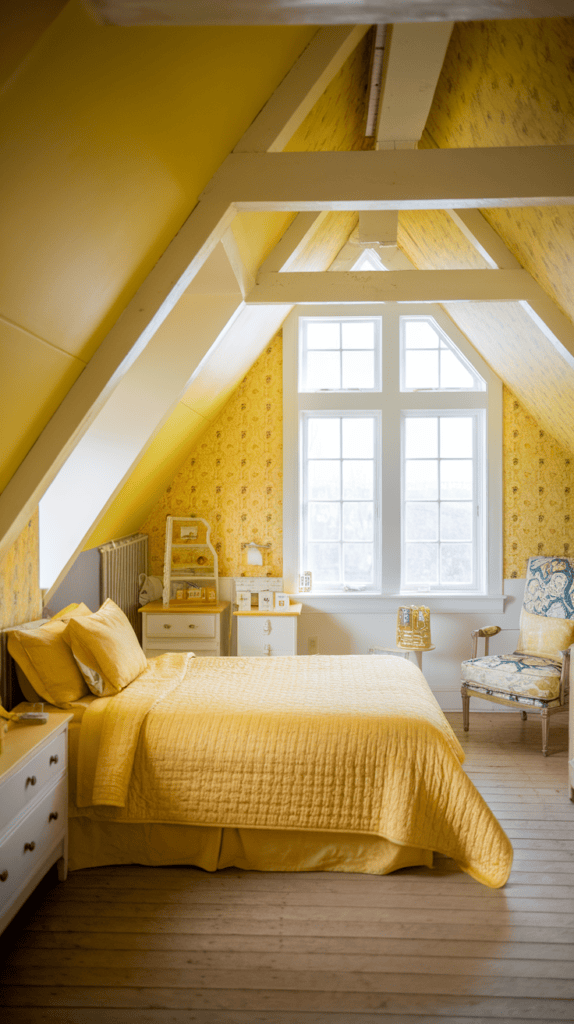 10 Inspiring Yellow Attic Bedroom Ideas for a Bright Retreat