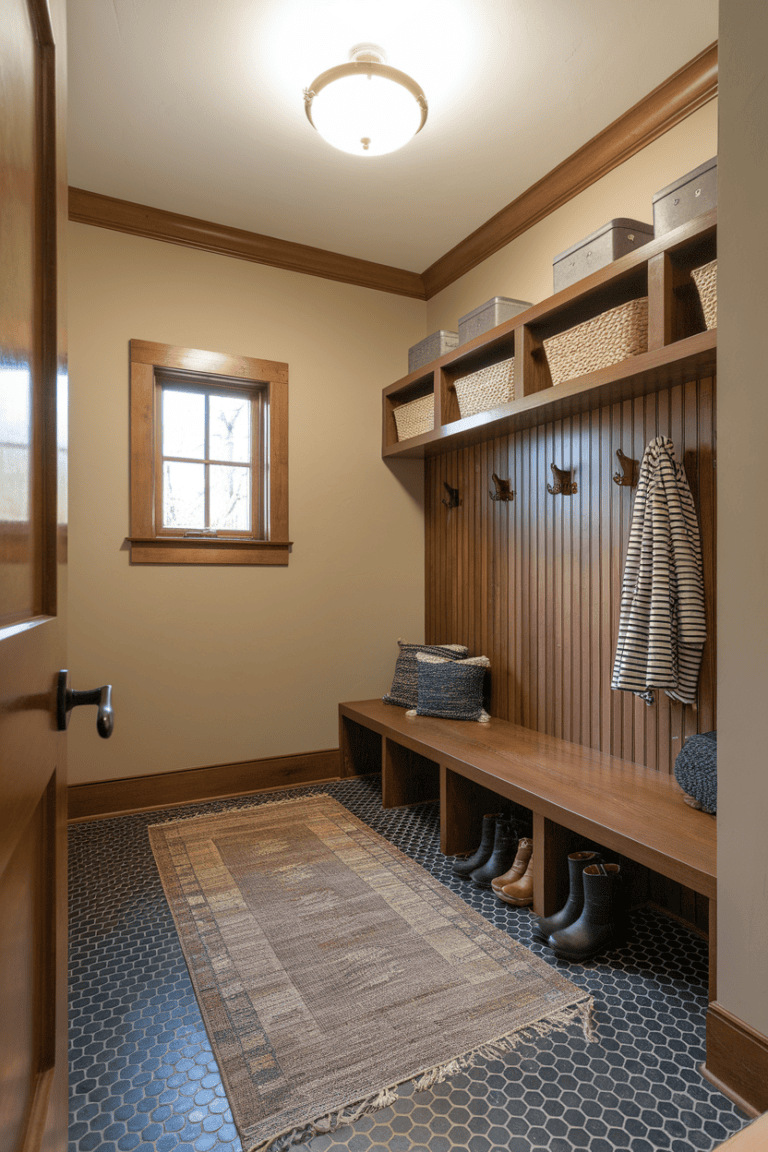 10 Stunning Penny tile mudroom floor