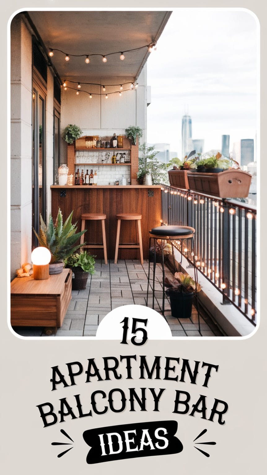 15 Apartment Balcony Bar Ideas
