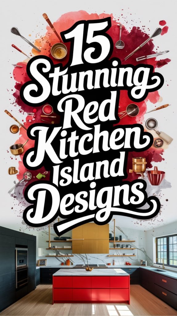 Stunning Red Kitchen Island Designs for Your Home