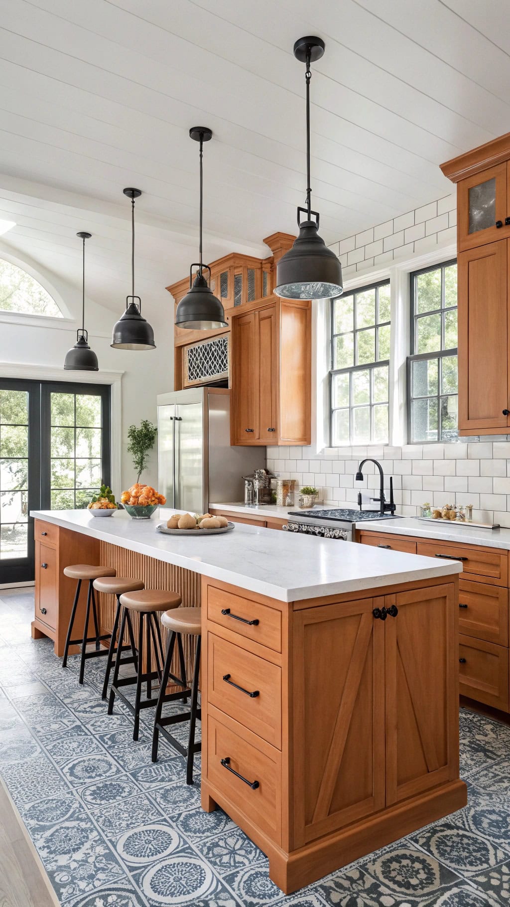 15 Stunning Orange Wood Cabinet Kitchen Designs