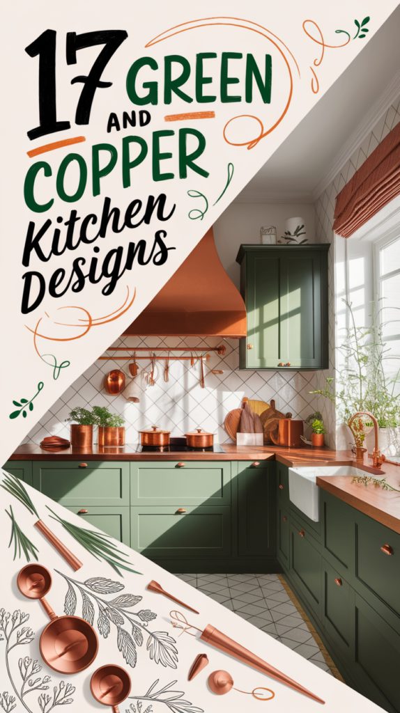 17 Inspiring Green and Copper Kitchen Transformations You Cannot Miss