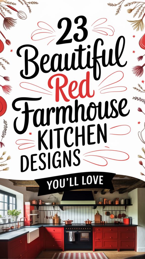 23 Beautiful Red Farmhouse Kitchen Designs You’ll Love