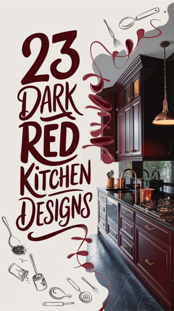 23 Striking Dark Red Kitchen Designs for Elegant Spaces