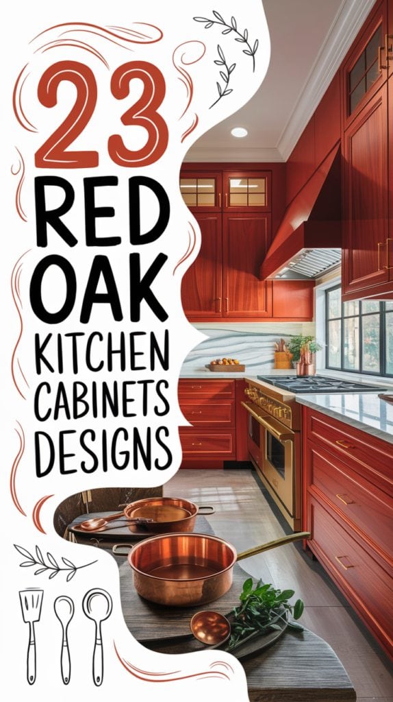 23 Eye-Catching Red Oak Kitchen Cabinets for a Stylish Look