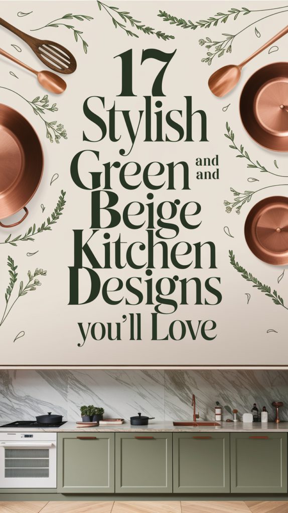 17 Stylish Green and Beige Kitchen Designs You'll Love