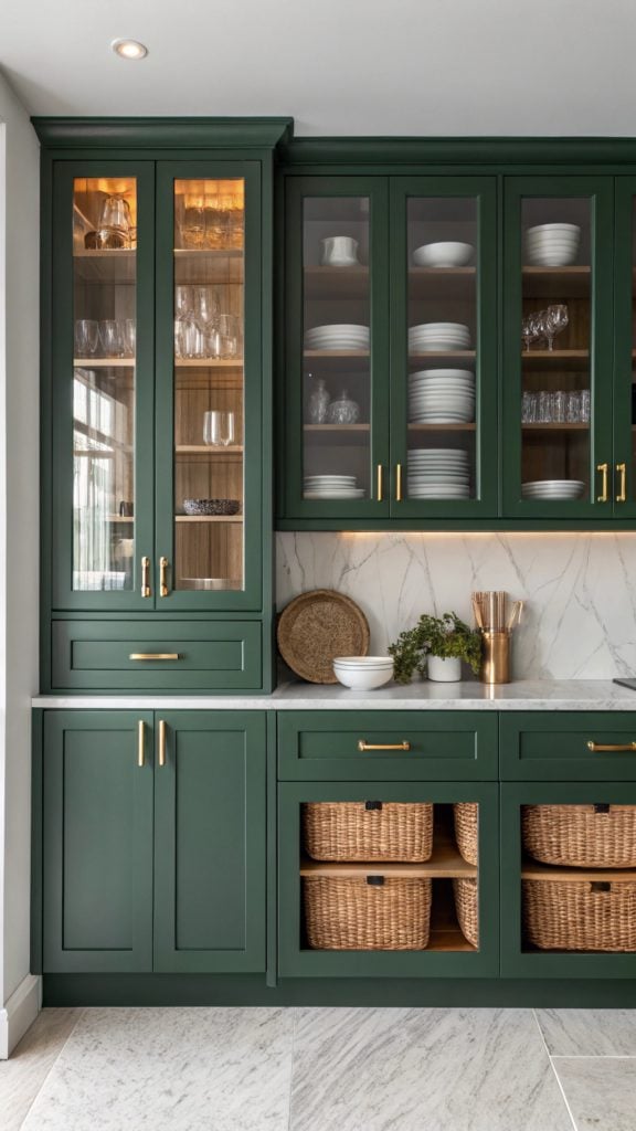 23 Trendy Green and Gold Kitchen Designs You Need to See