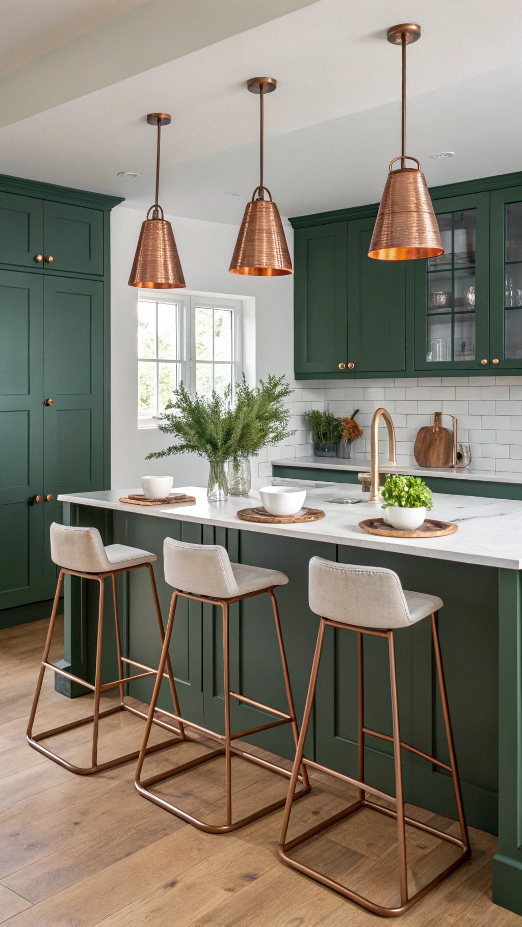 17 Inspiring Green and Copper Kitchen Transformations You Cannot Miss
