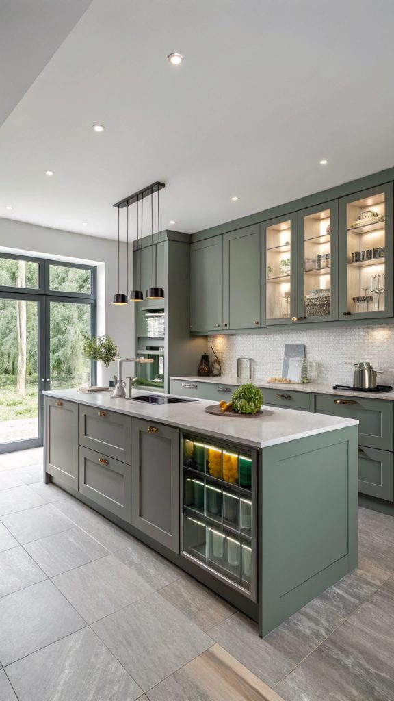 17 Spectacular Forest Green Kitchen Cabinets for Inspired Cooking