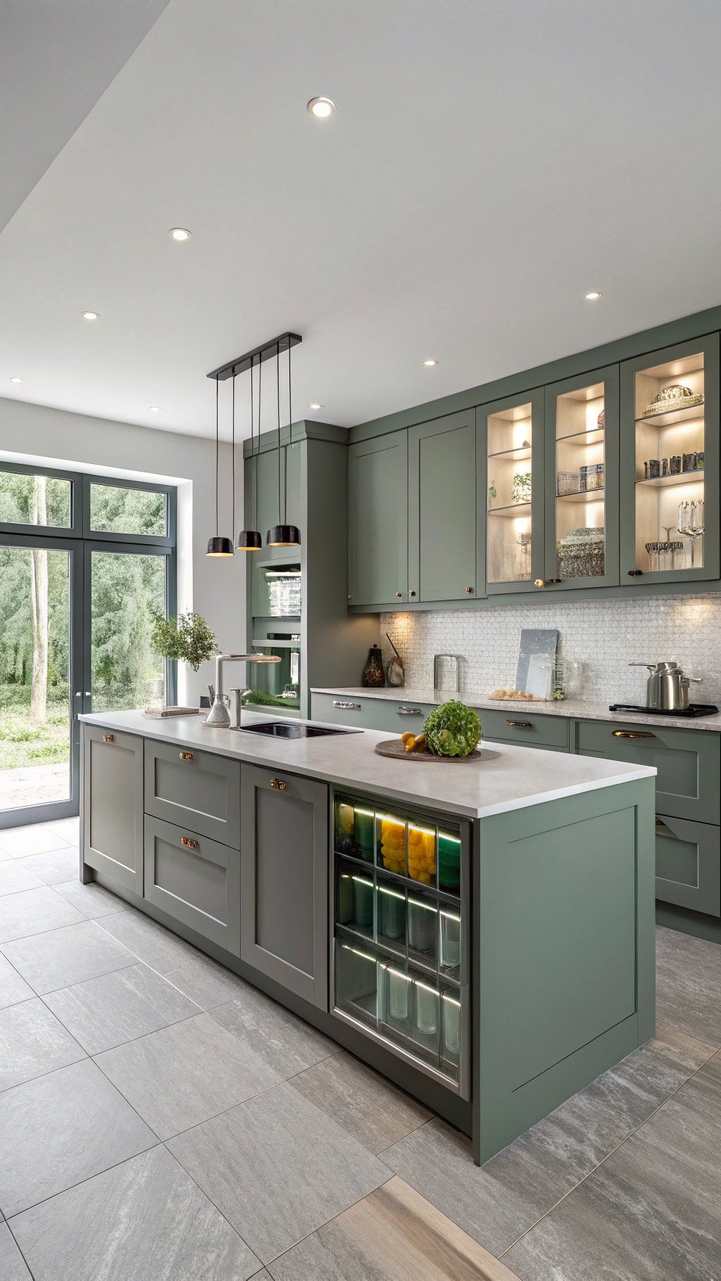 17 Adorable Green and Grey Kitchen Designs That Redefine Home Cooking