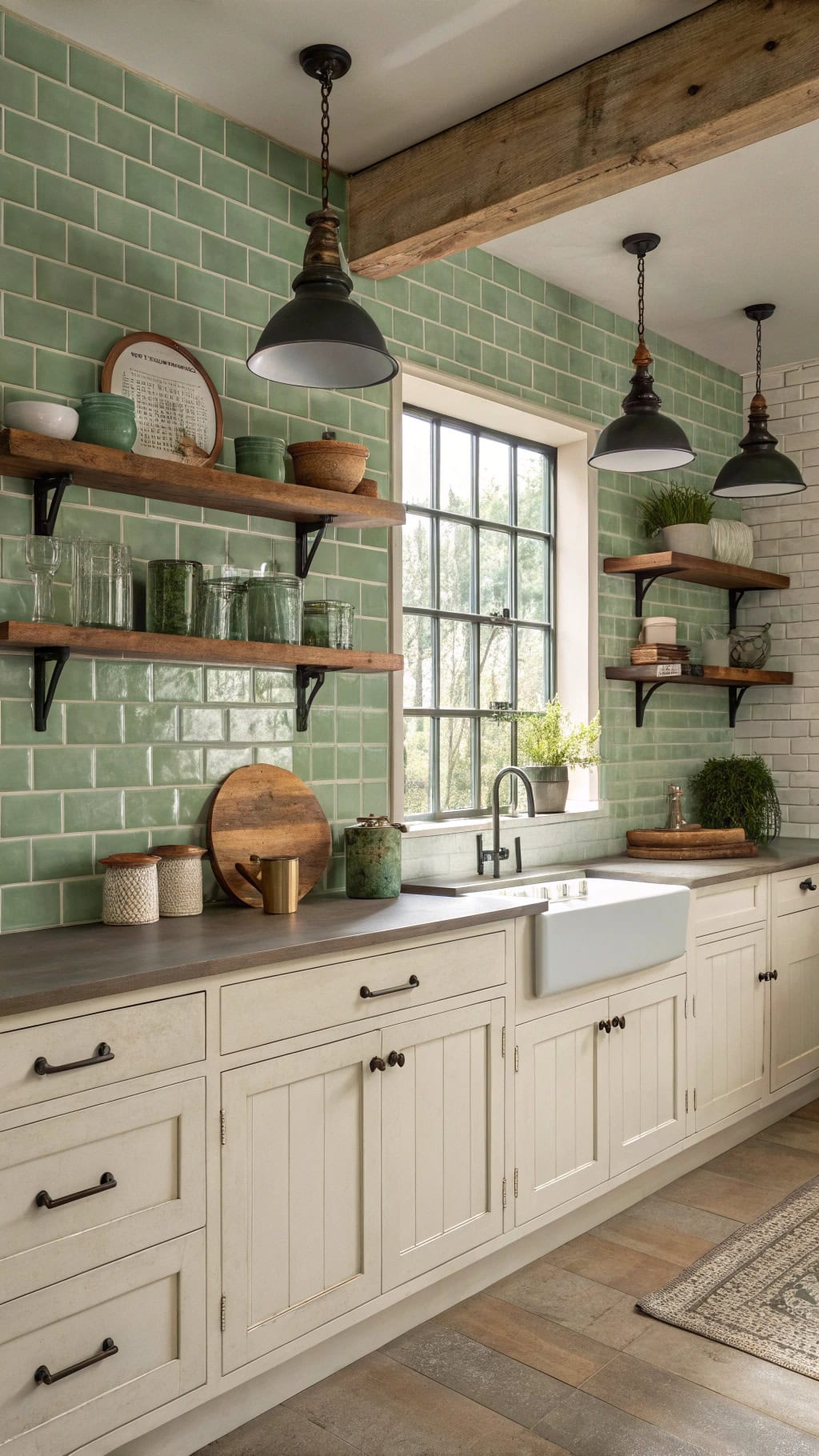17 Stunning Green Subway Tile Kitchen Designs