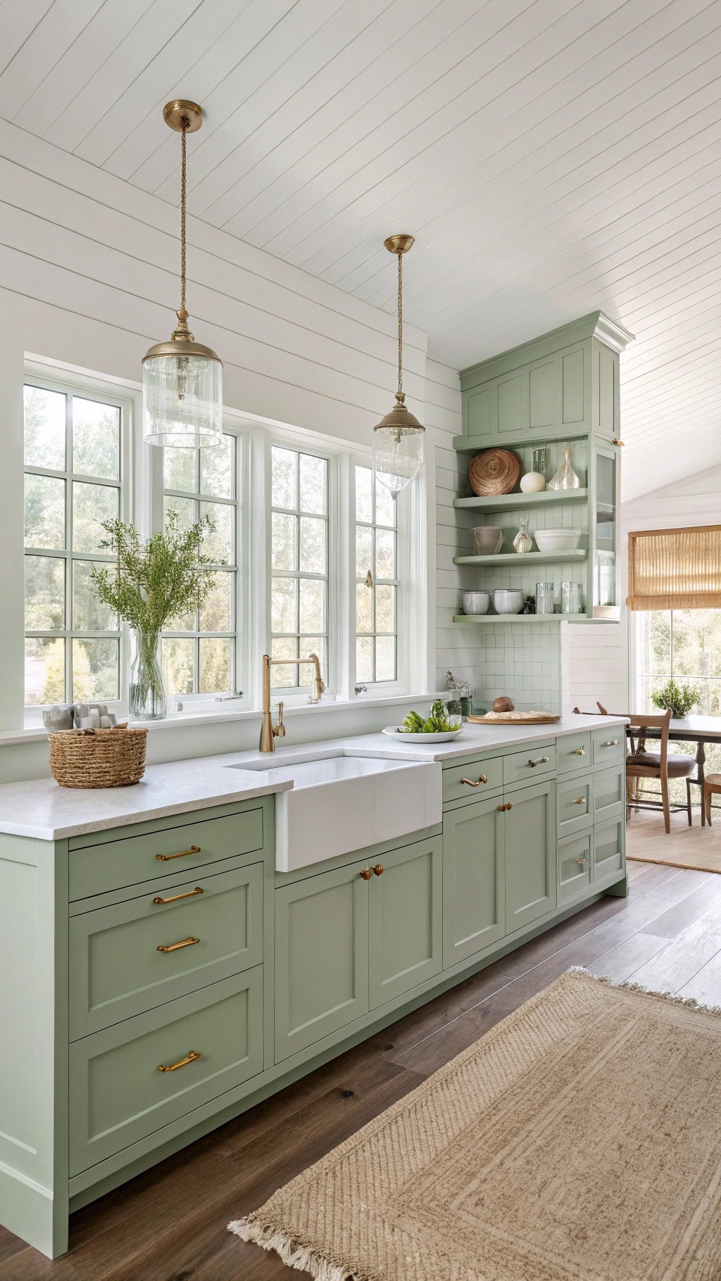17 Eye-Catching Green and Oak Kitchen Designs You'll Love