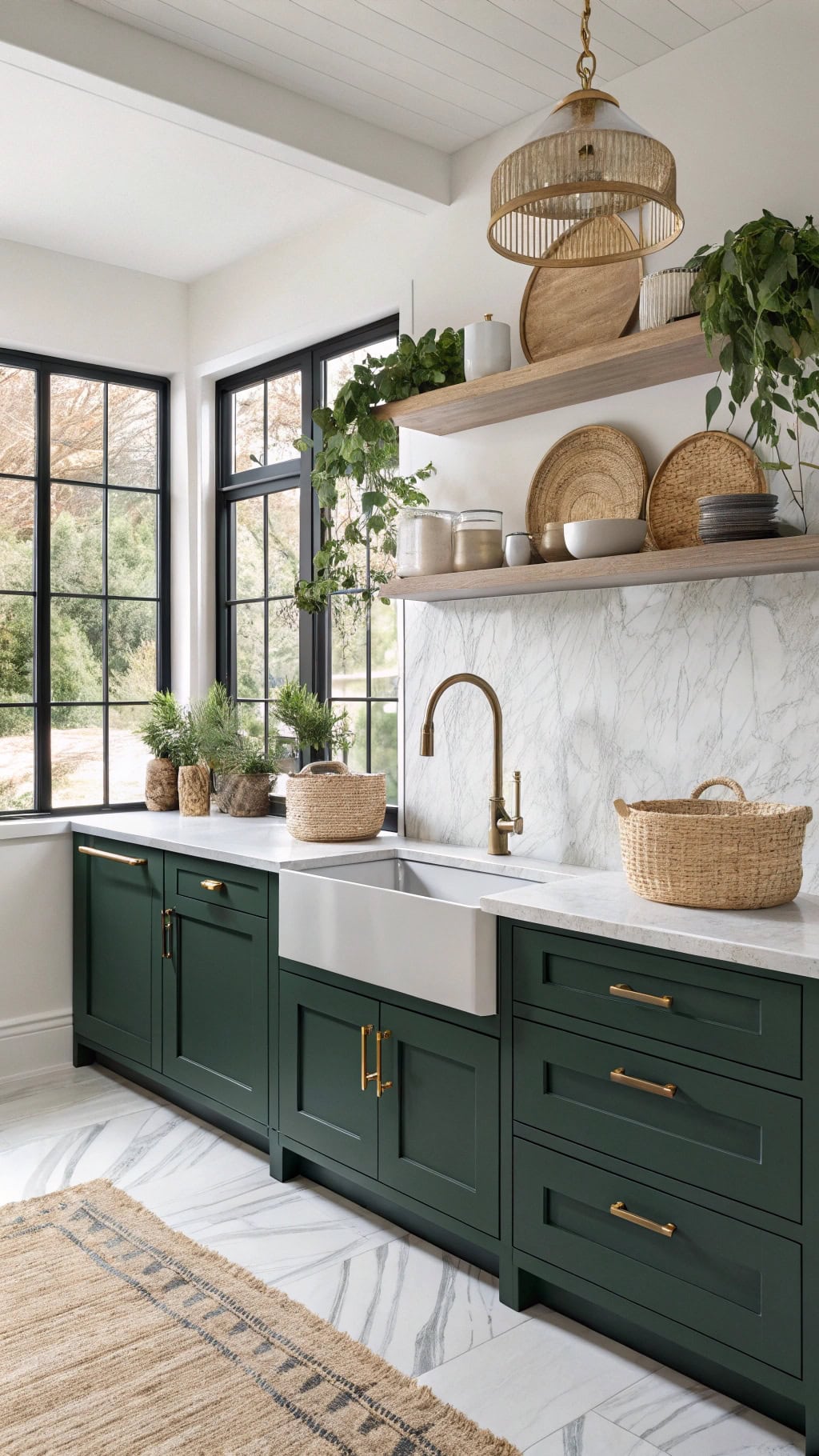 16 Stunning Deep Green Kitchen Designs That Bring Nature Home