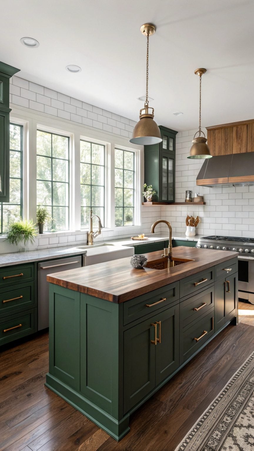 23 Trendy Green and Gold Kitchen Designs You Need to See