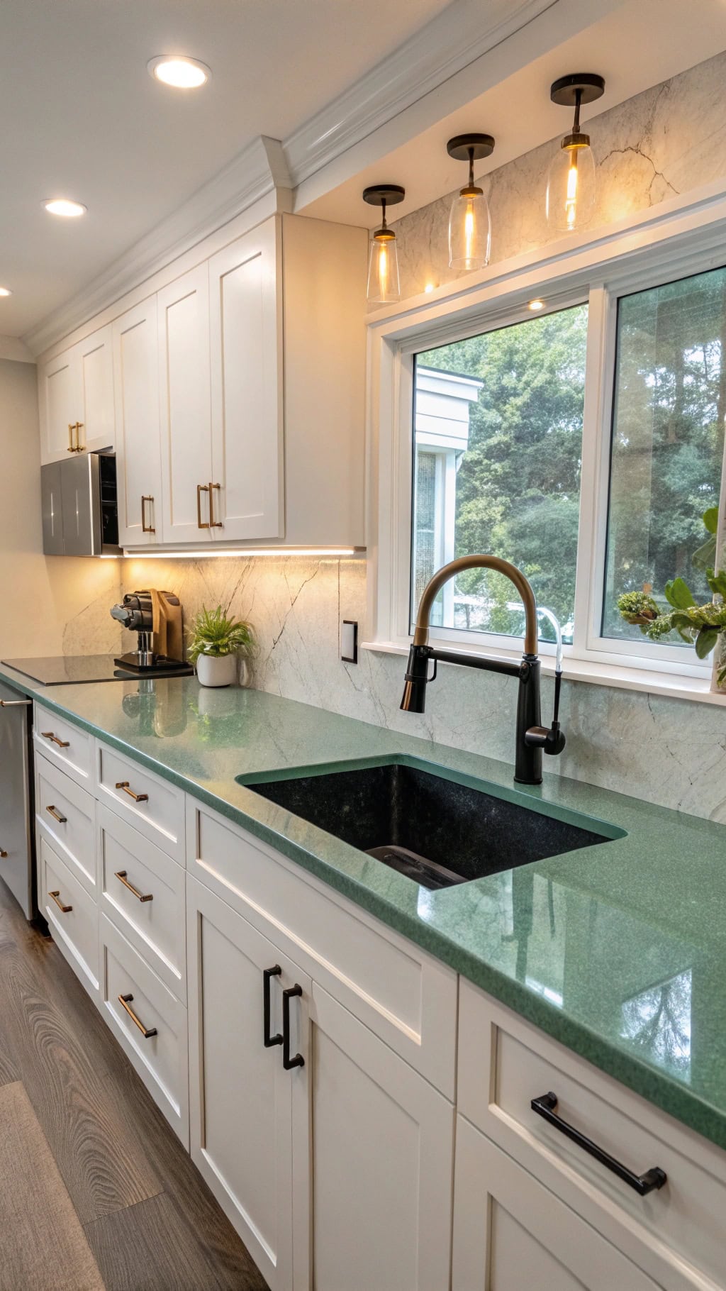16 Must-see Green Countertop Kitchen Ideas