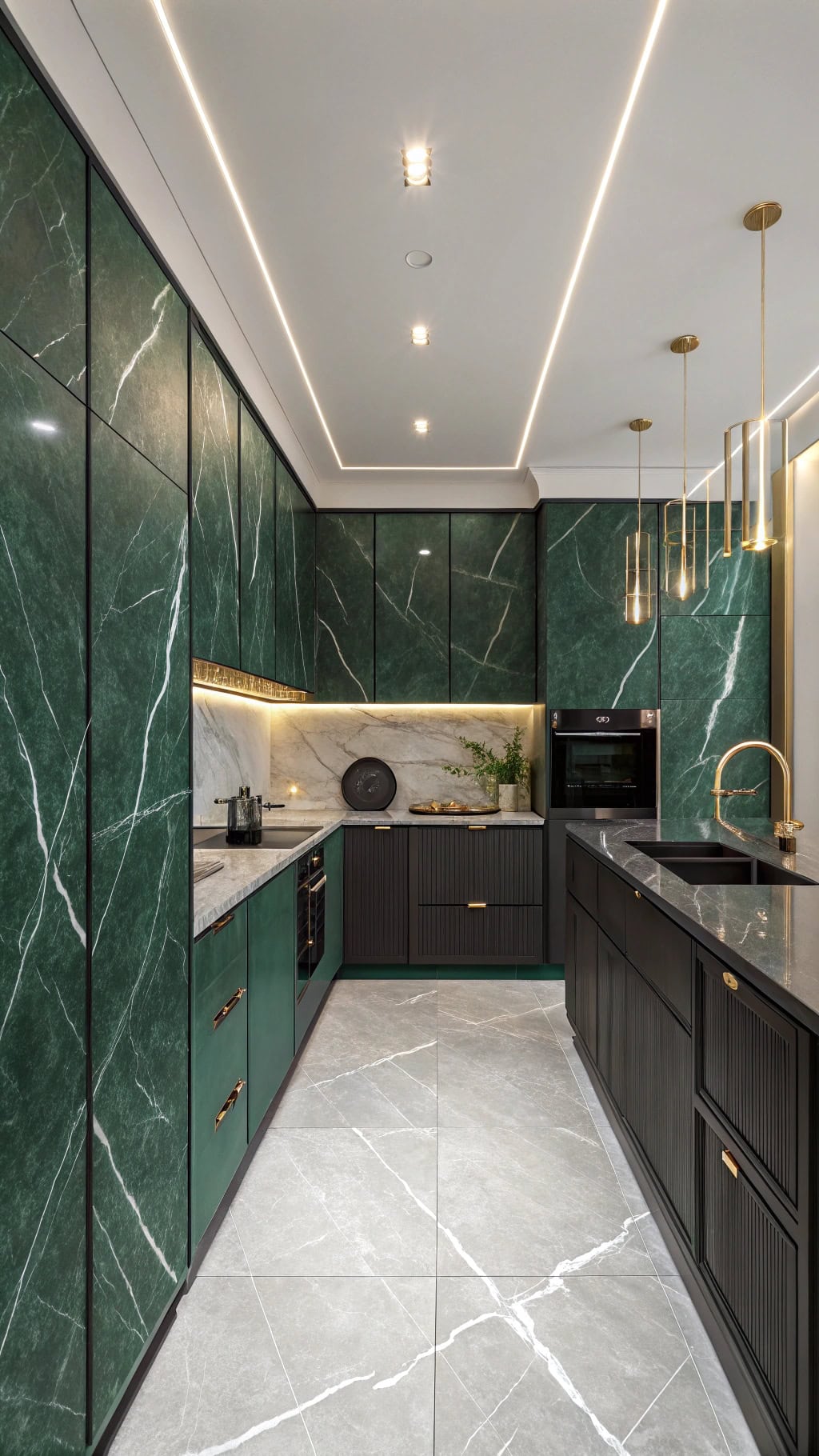 21 Must-see Green Marble Kitchen Ideas