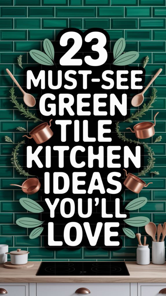 23 Must-see Green Tile Kitchen Ideas You'll Love
