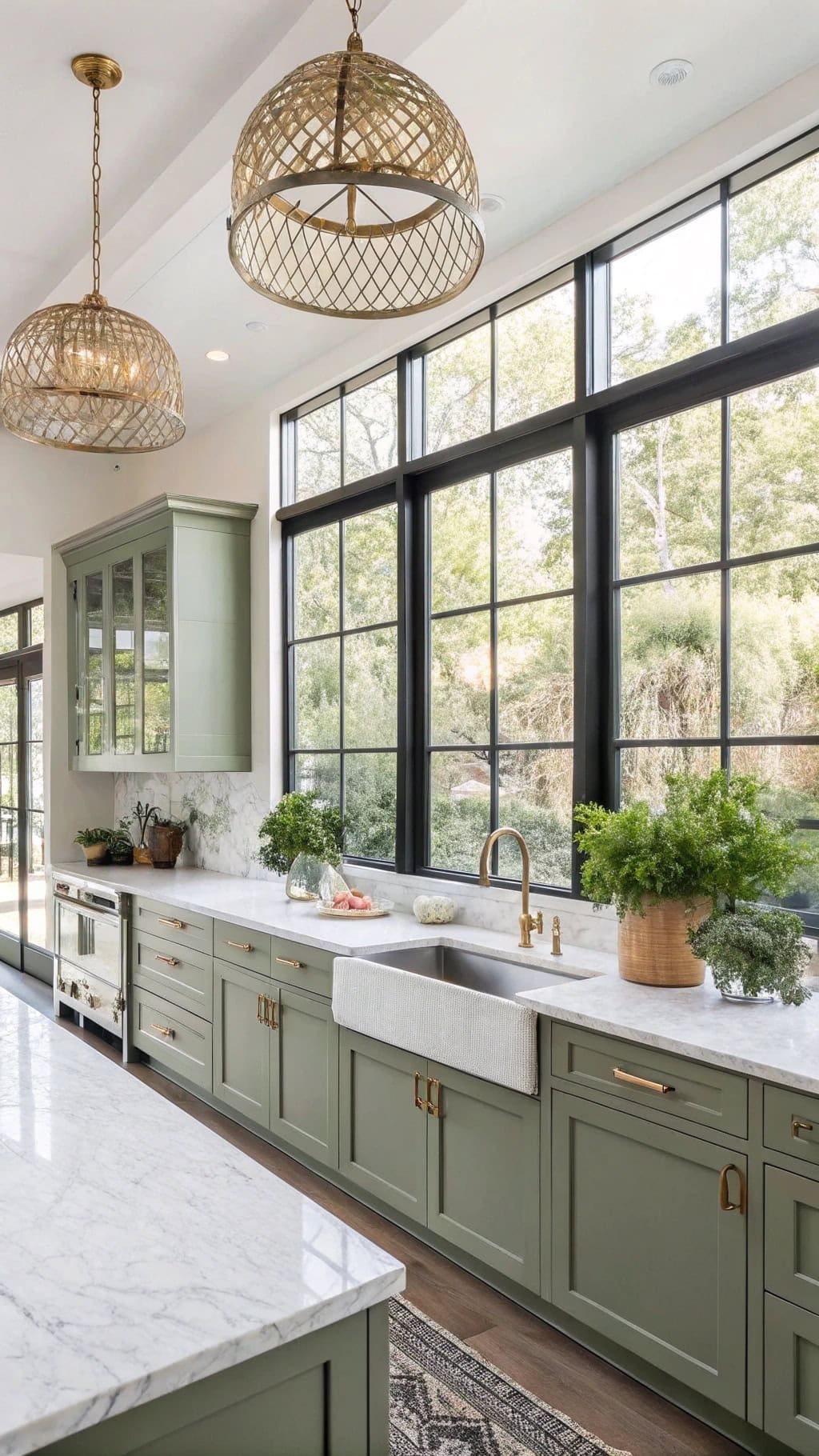 23 Stunning Olive Green Kitchen Cabinets