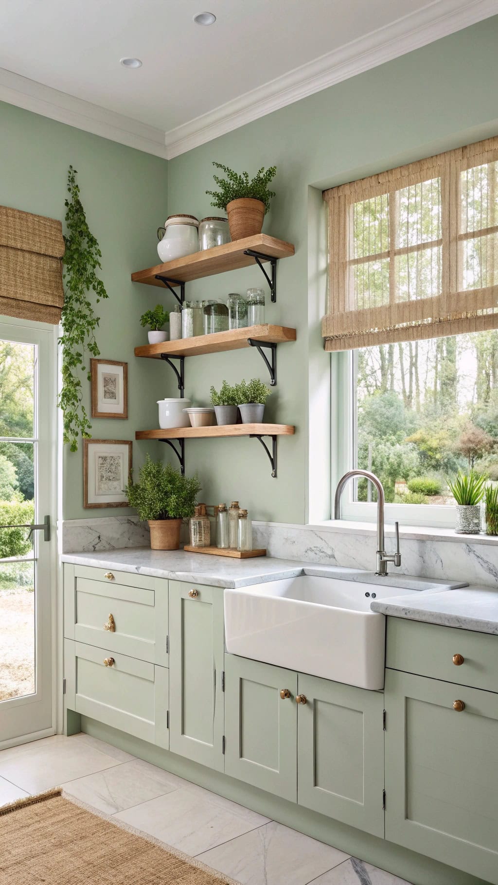 23 Eye-Catching Sage Green and Wood Kitchen Designs