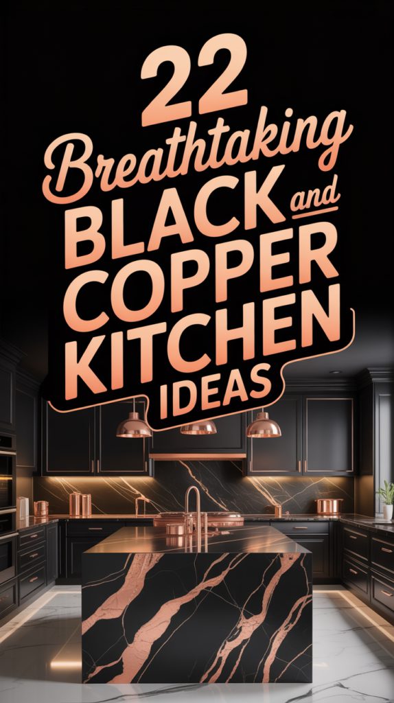 22 Breathtaking Black and Copper Kitchen Ideas