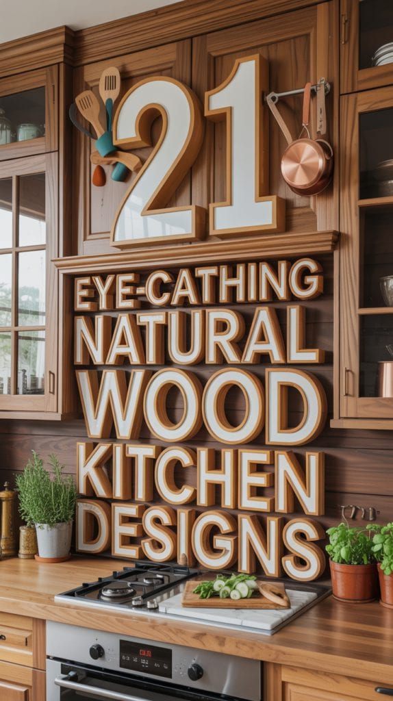 21 Eye-Catching Natural wood kitchen Designs