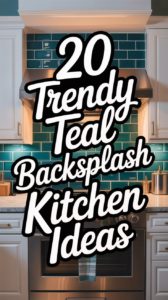 20 Trendy Teal Backsplash Kitchen Ideas