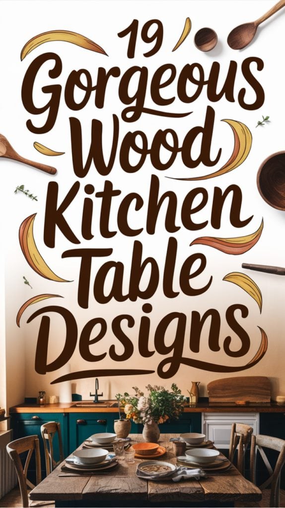 19 Gorgeous Wood Kitchen Table Designs