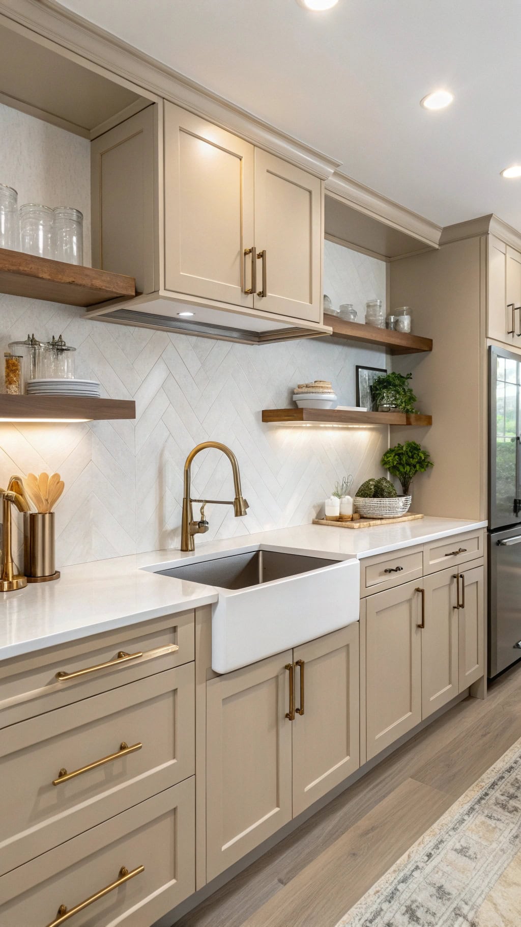 22 Accessible Beige Kitchen Cabinets Designs