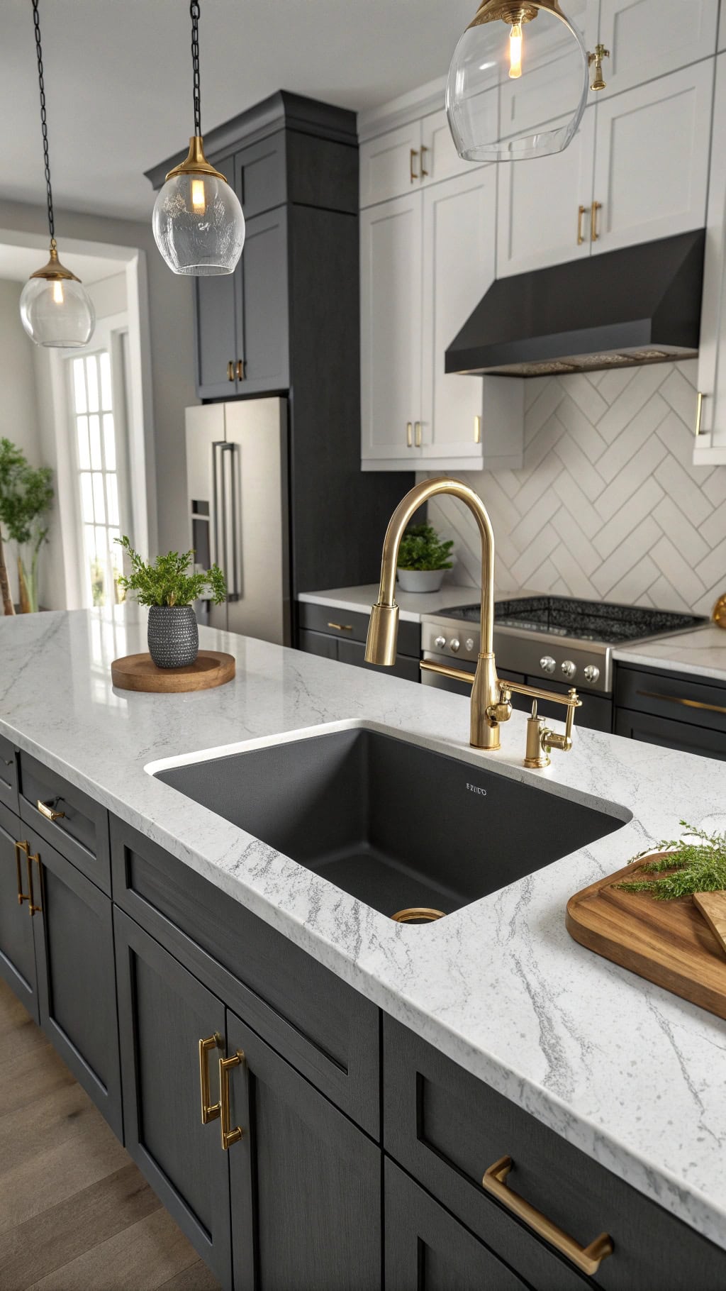 22 Trendy Black Kitchen Sink Designs