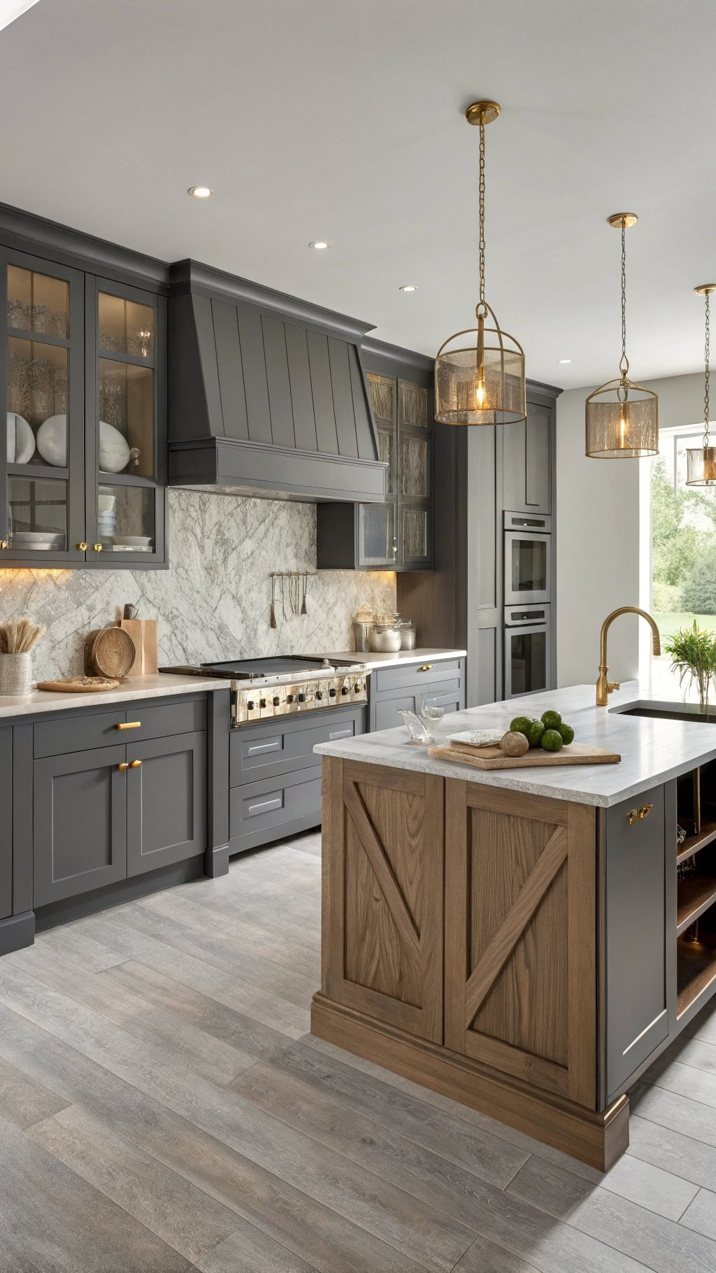 20 Trendy Grey and Wood Kitchen Designs
