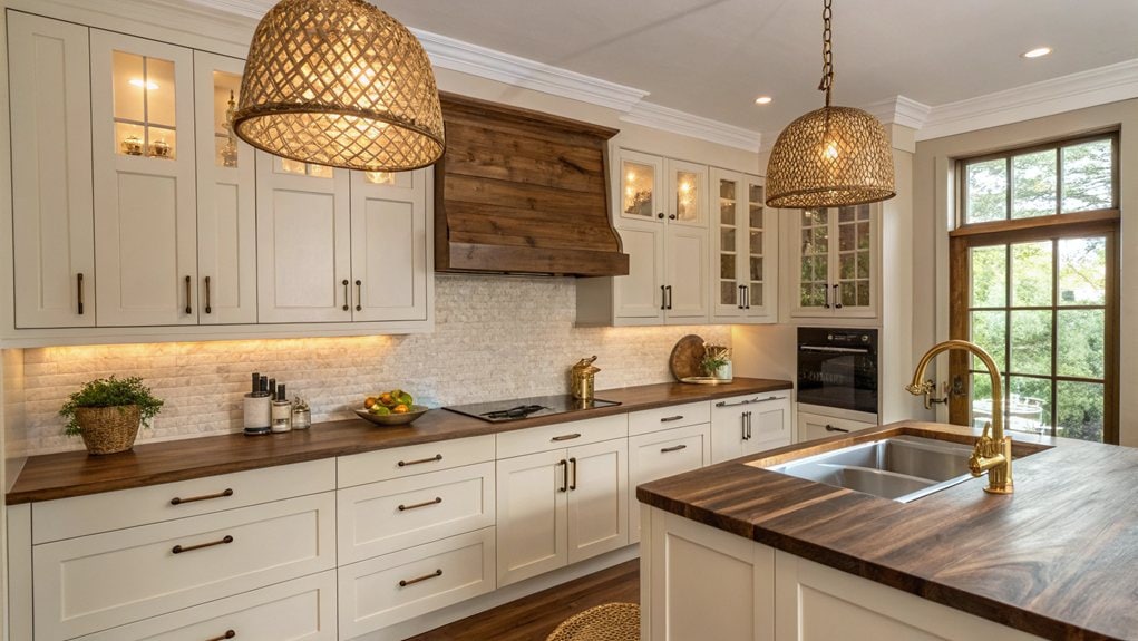 15 Stunning Cream and wood kitchen Designs