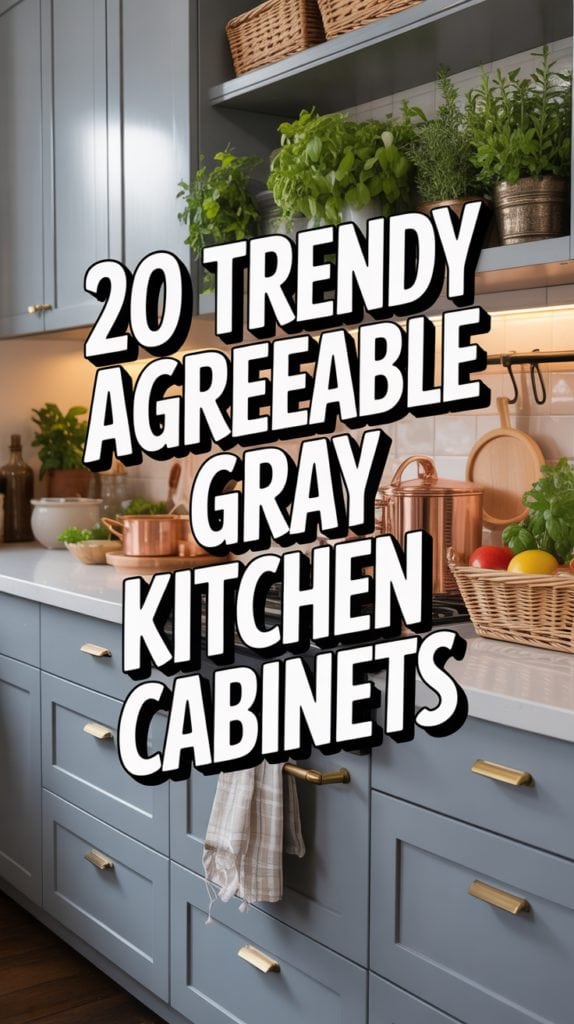 20 Trendy Agreeable Gray Kitchen Cabinet Designs