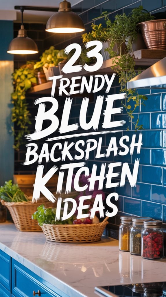 23 Trendy Blue Backsplash Kitchen Ideas
