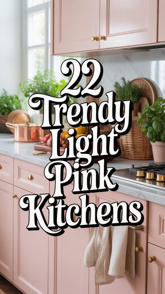 22 Trendy Light Pink Kitchen Designs