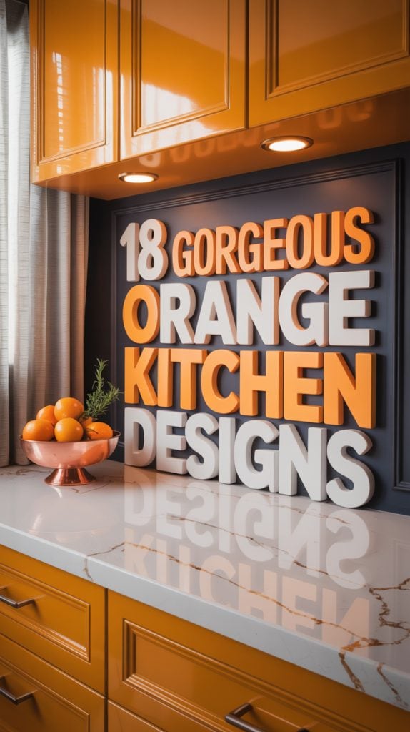 18 Gorgeous Orange Kitchen Designs