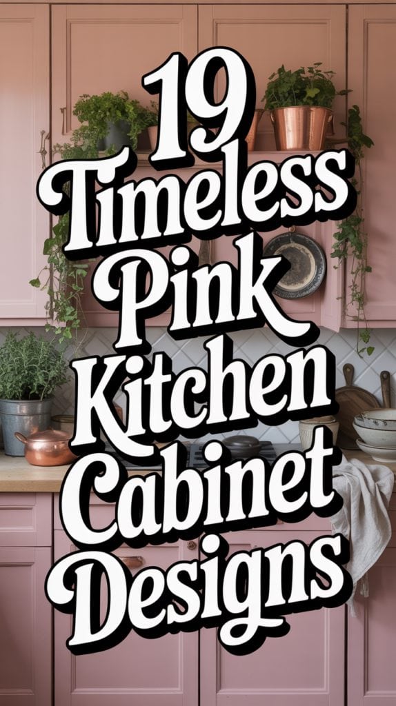 19 Timeless Pink Kitchen Cabinet Designs