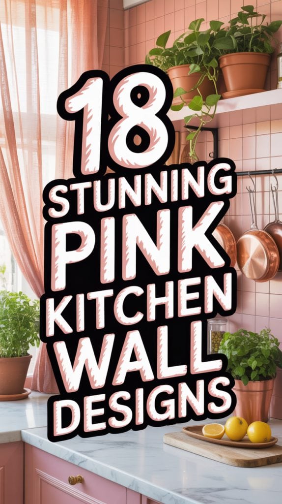 18 Stunning Pink Kitchen Wall Designs