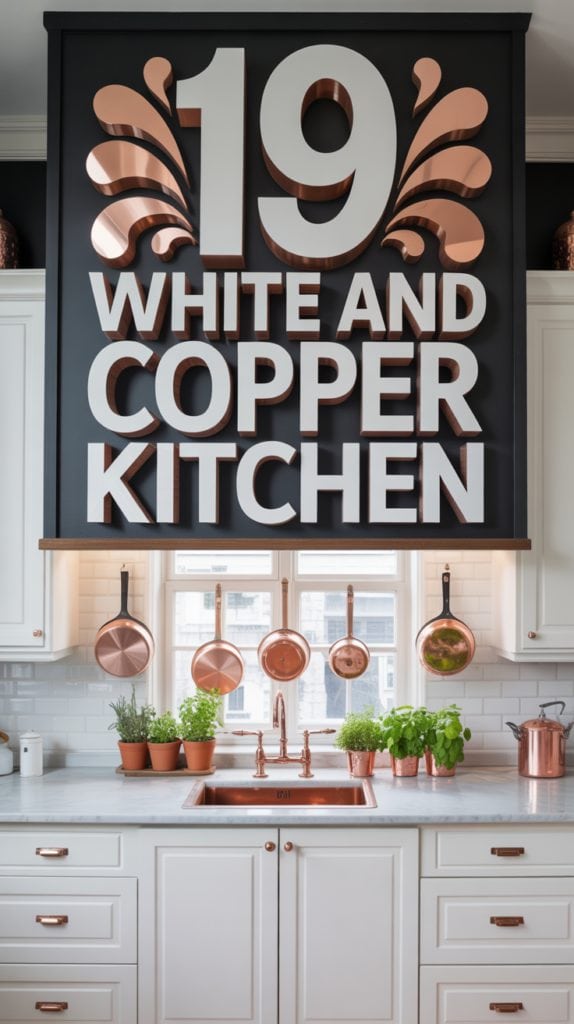 19 White and Copper Kitchen Designs
