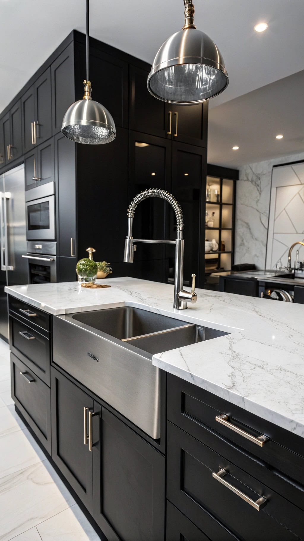 17 Trendy Black and Silver Kitchen Designs