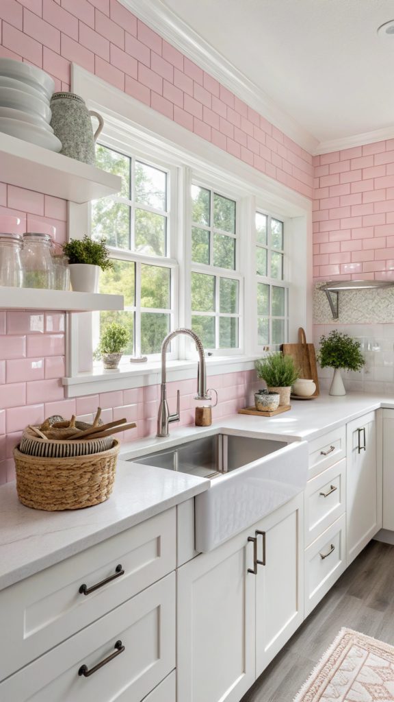 21 Trendy Blush Pink Kitchen Designs