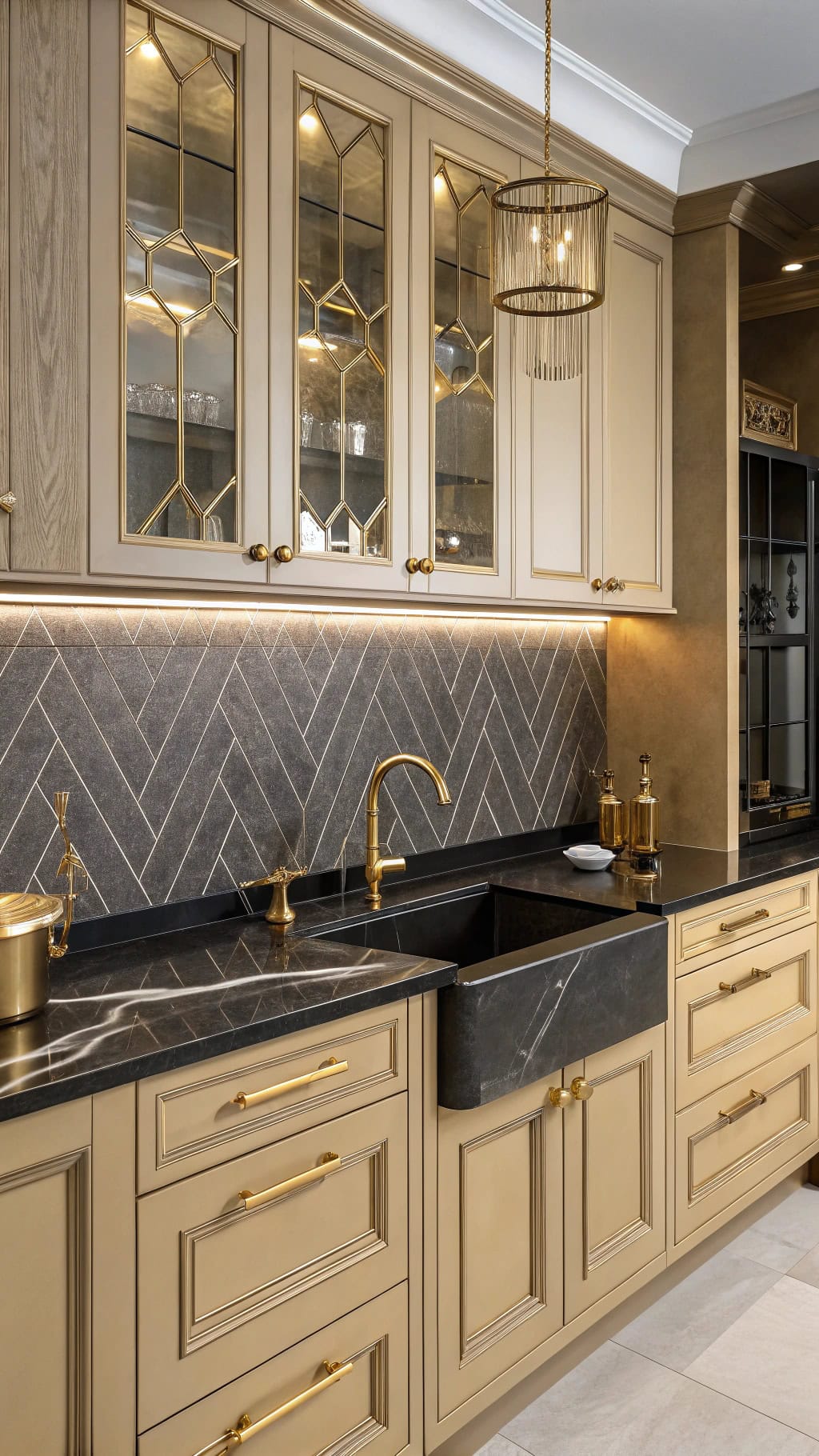 21 Stunning Gold Kitchen Designs