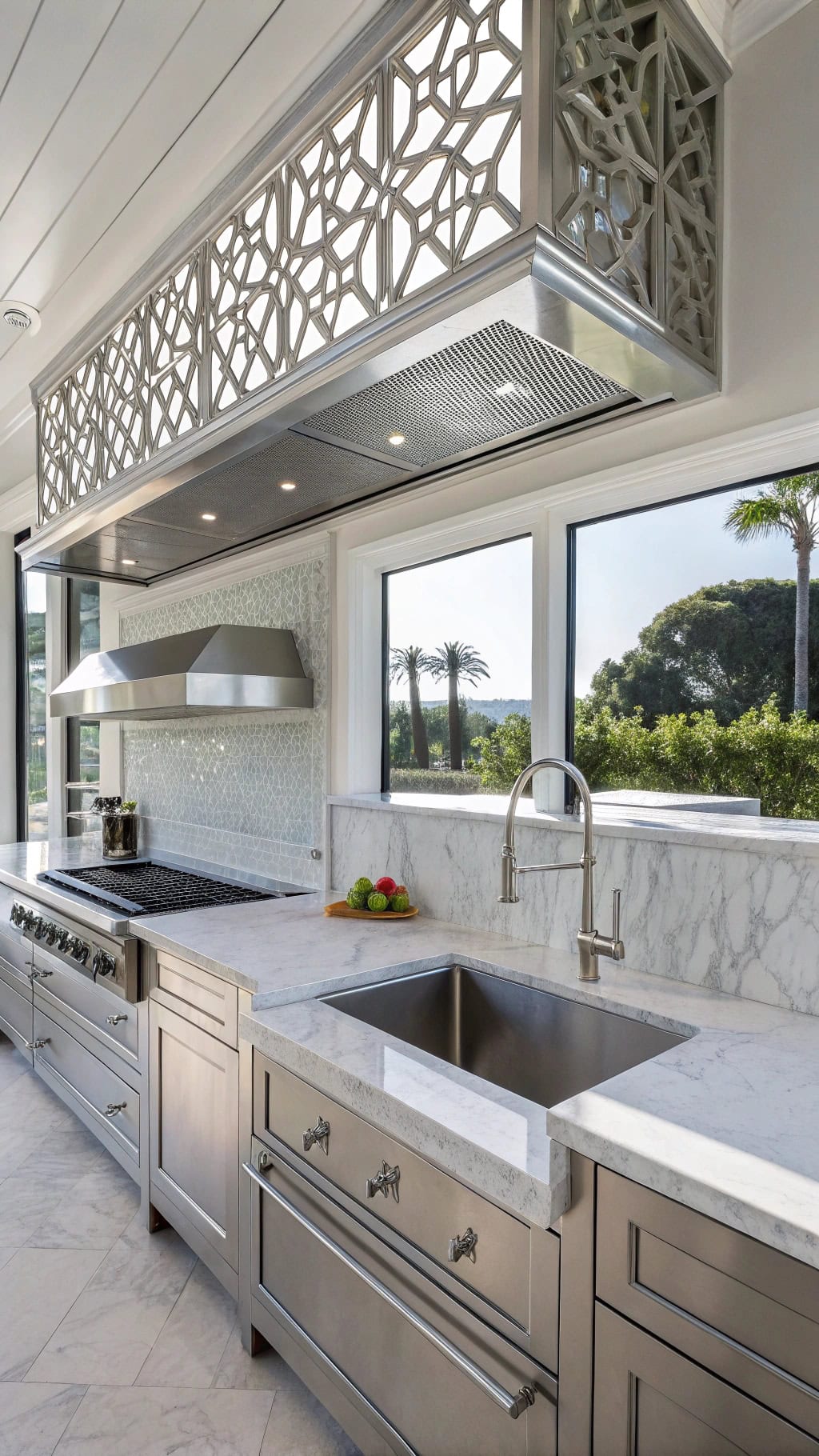 18 Stunning Silver Kitchen Designs
