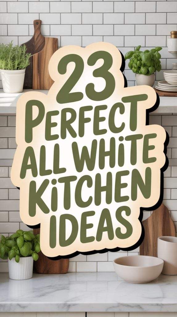 23 Perfect All White Kitchen Ideas