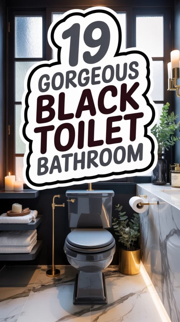 19 Gorgeous Black Toilet Bathroom