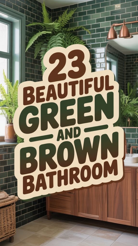Why Your Green and Brown Bathroom Dreams Are More Valid Than Ever