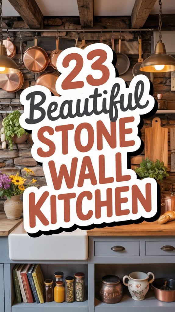 23 Beautiful Stone Wall Kitchen