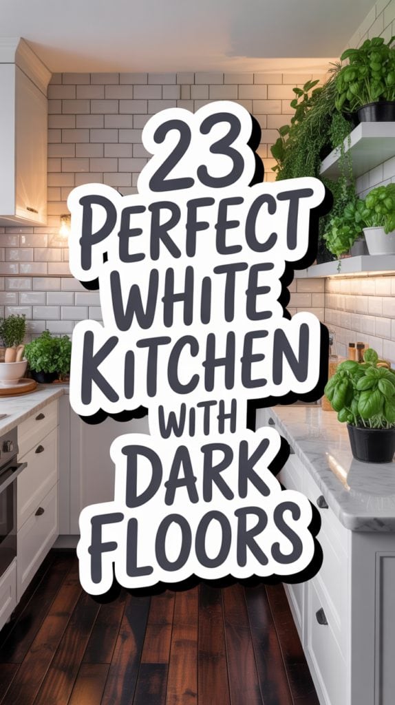 23 Perfect White Kitchen With Dark Floors