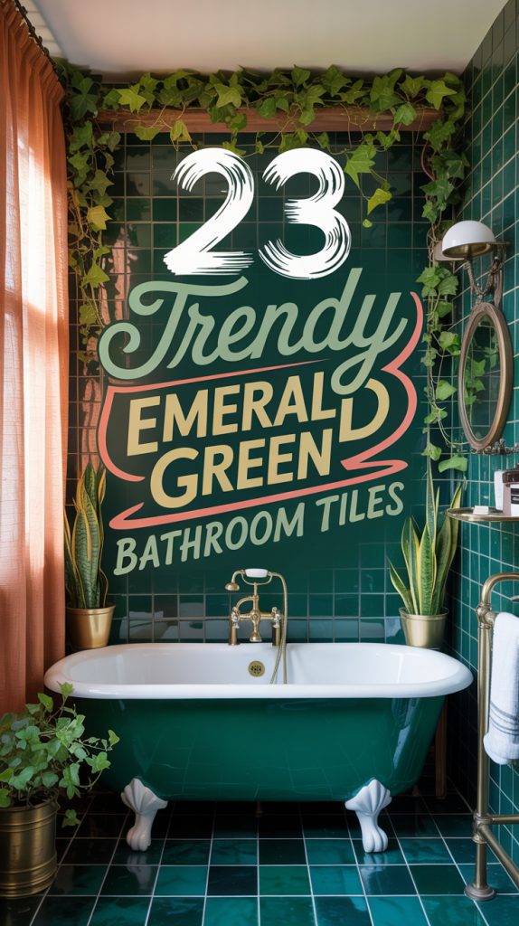 23 Trendy Emerald Green Bathroom Tiles