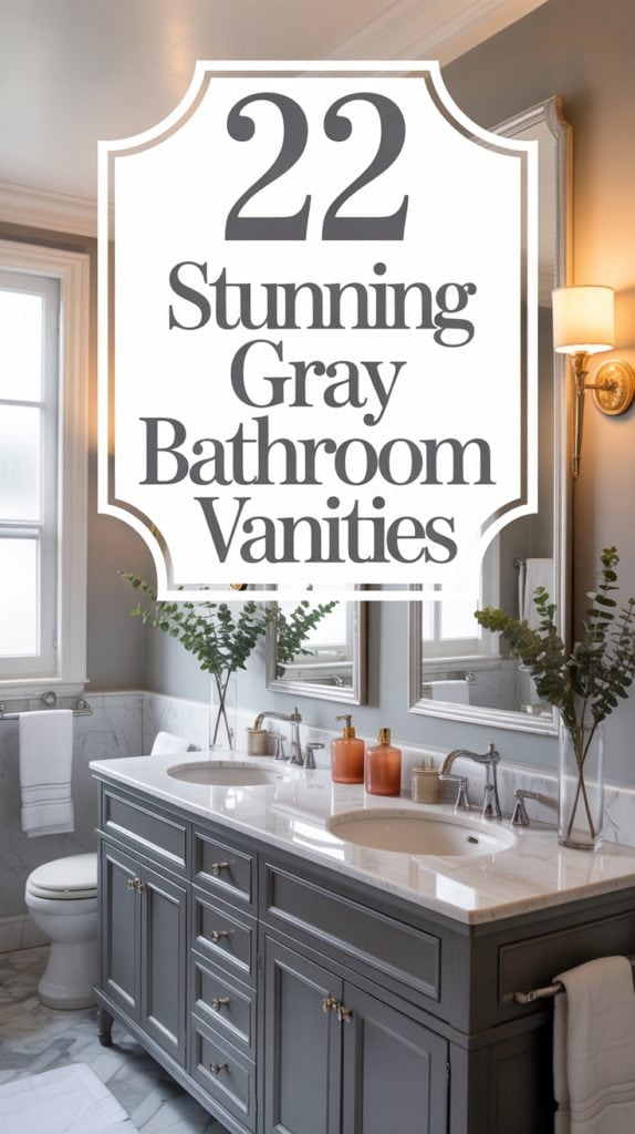 22 Stunning Gray Bathroom Vanities