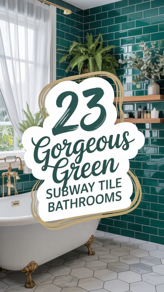 23 Gorgeous Green Subway Tile Bathrooms